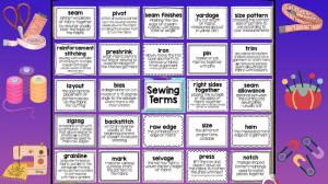 A Short List of Sewing Terms » THE SEWING HUB